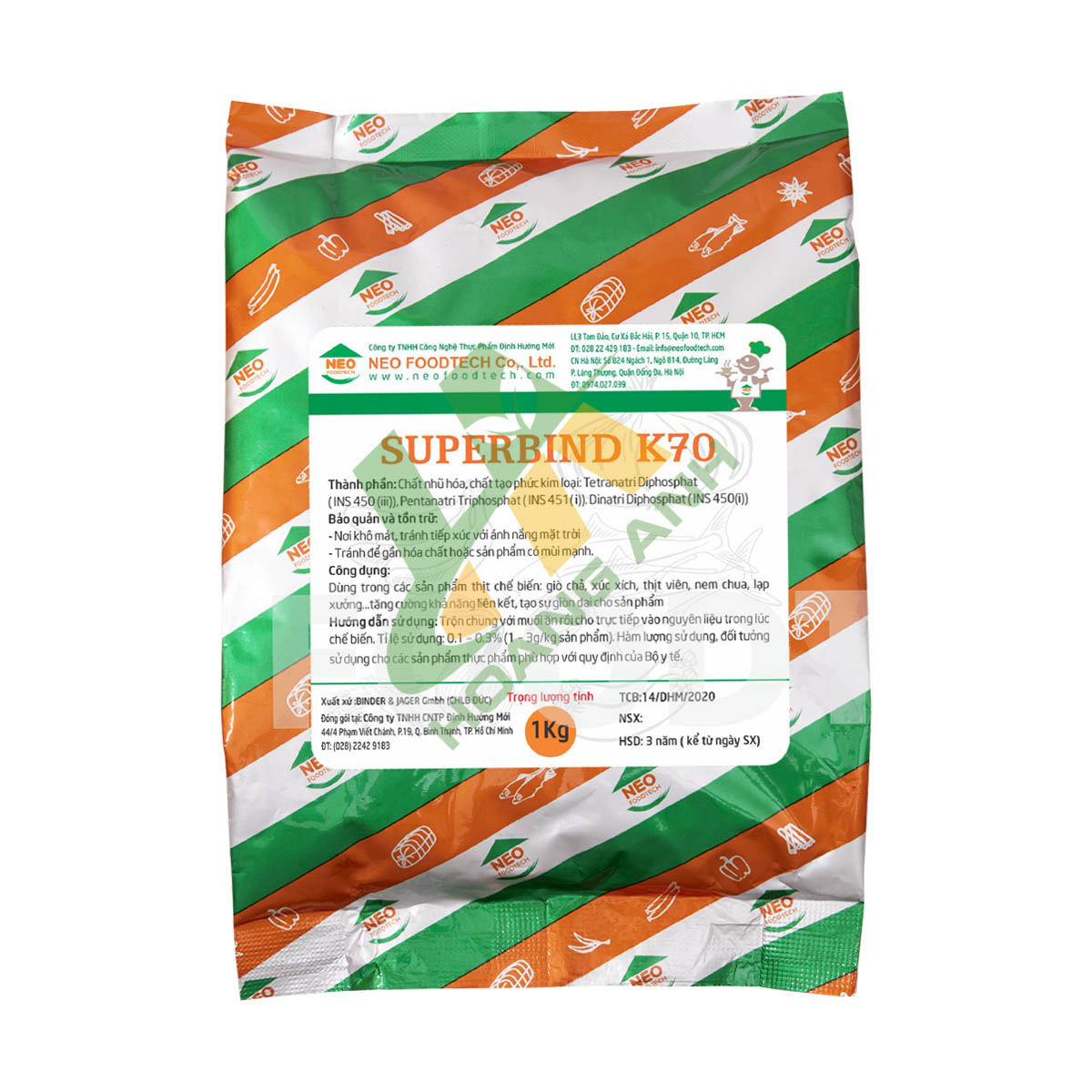 Phụ gia tạo giòn dai kết dính Superbind K70 – Hoàng Anh Food